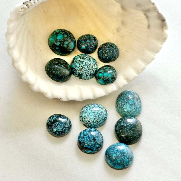 Natural Lander Blue Turquoise Cabochons – Turquoise Moose