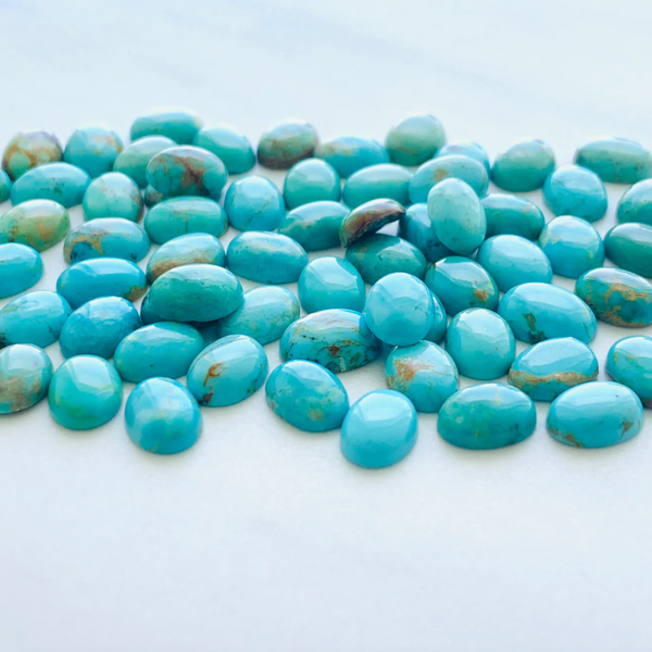 Authentic Calibrated Turquoise Cabochon - Oval Shape – Turquoise Moose