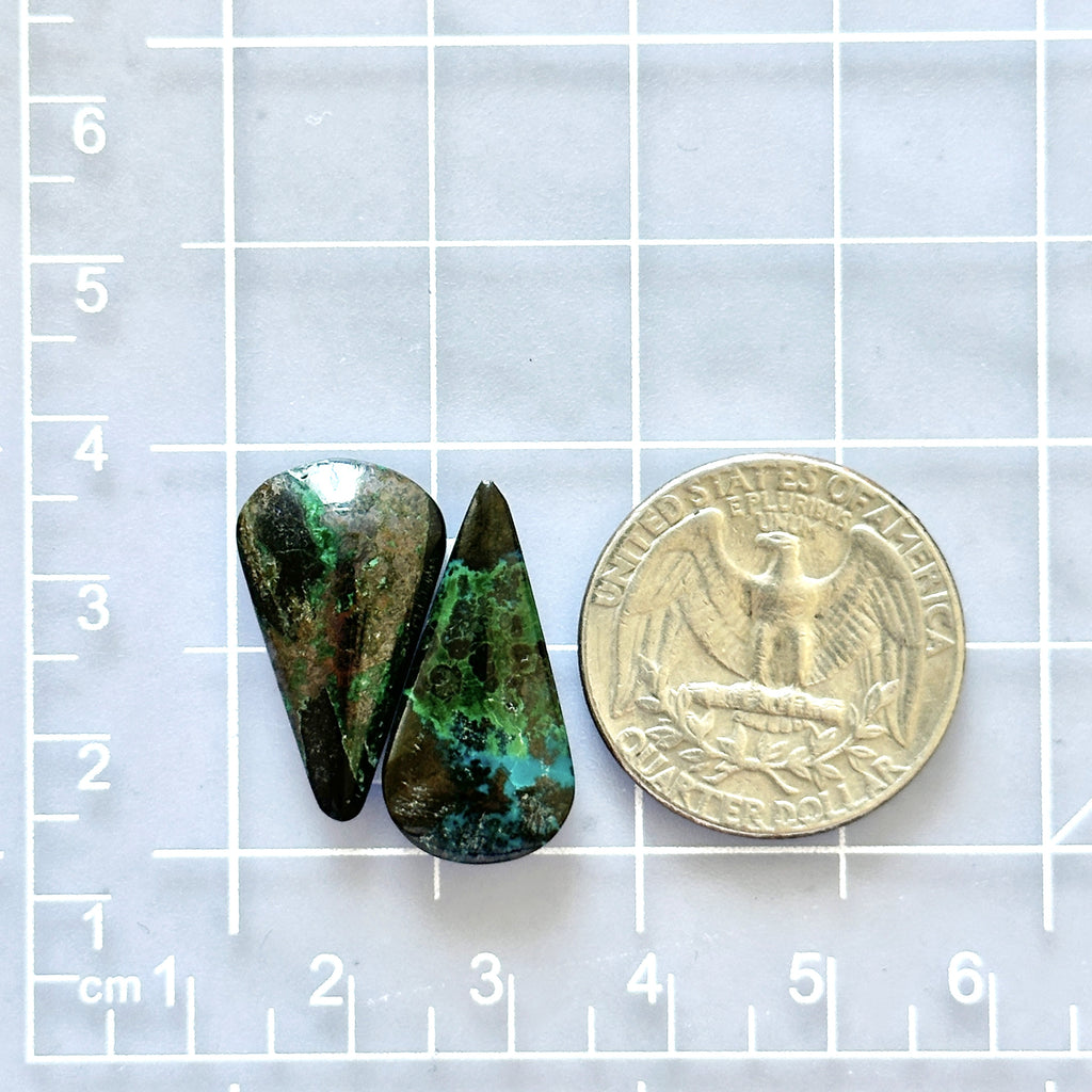 Medium Ocean Blue Teardrop Yungai Turquoise, Set of 2 - Turquoise Moose