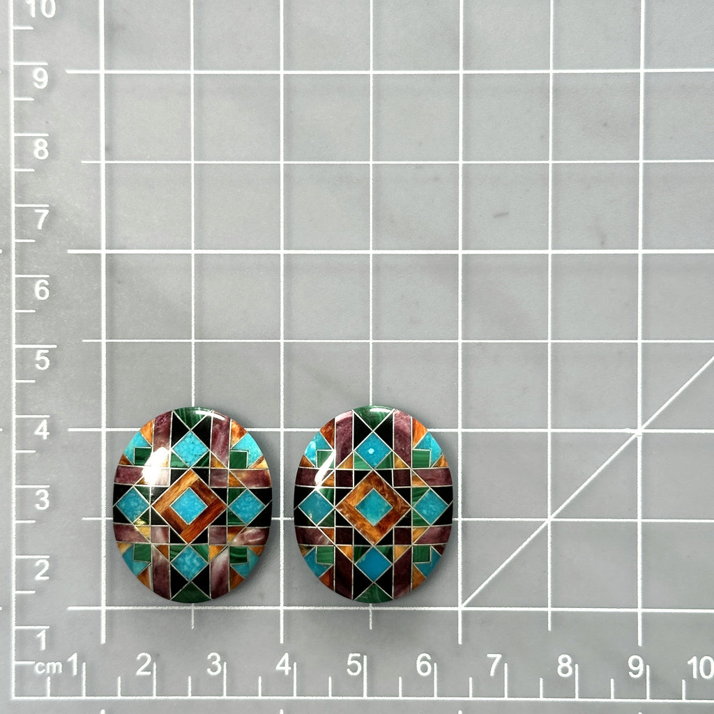 23x28mm Oval Inlay, Set of 2 – Turquoise Moose