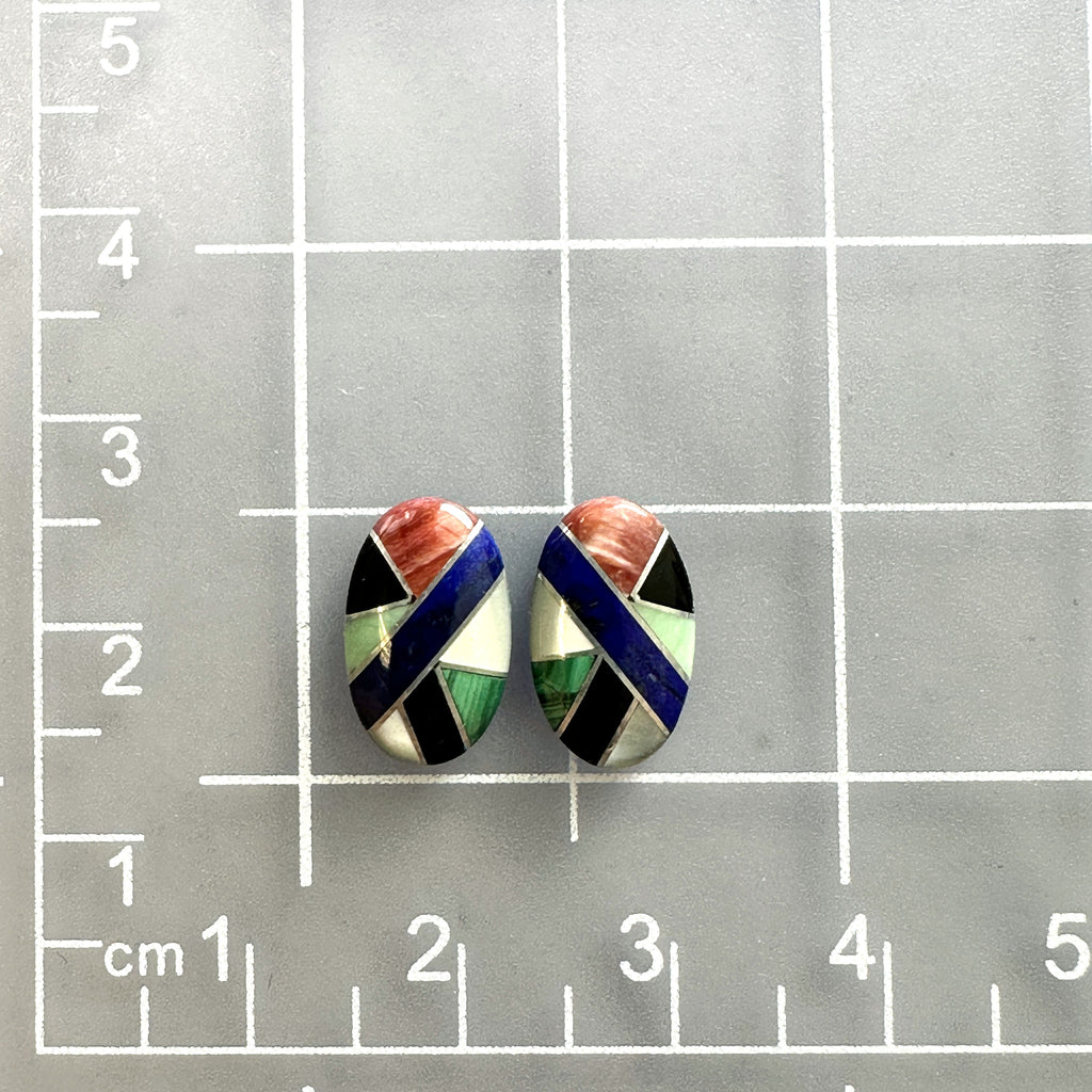 12x18mm Oval Inlay, Set of 2 – Turquoise Moose