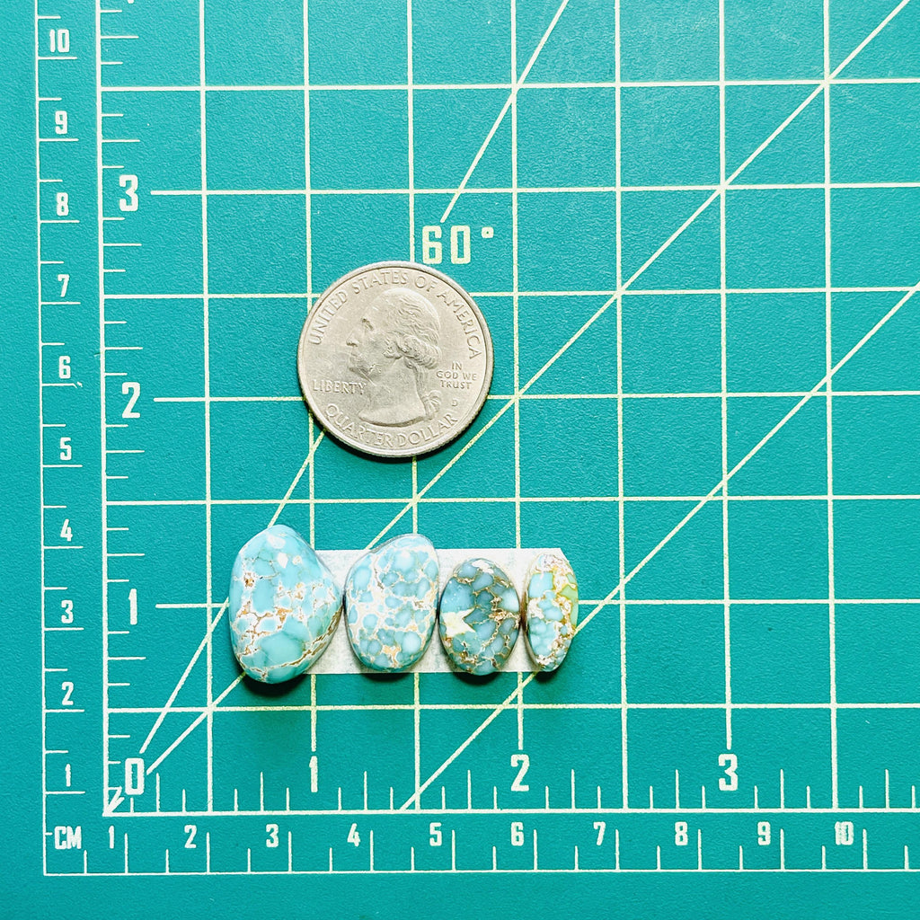 Medium Ocean Blue Freeform Carico Lake Turquoise, Set of 4 - Turquoise ...