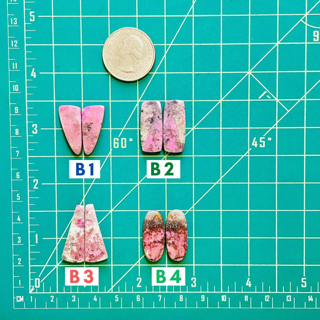2. Medium Barrel Cobaltoan Calcite, Set of 2 - 051724 – Turquoise Moose