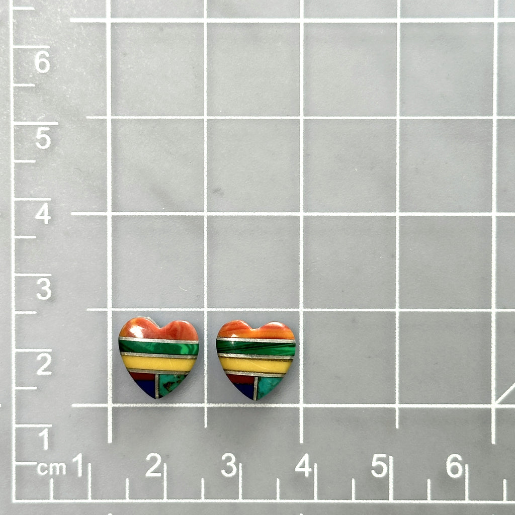 10x11mm Heart Inlay, Set of 2 – Turquoise Moose