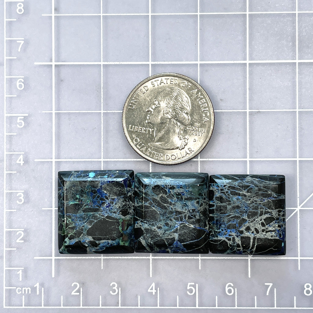 Medium Deep Blue Bar Yungai Turquoise, Set of 3 - Turquoise Moose