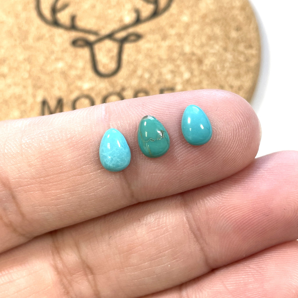 5x7mm Teardrop Carico Lake, Set of 4 – Turquoise Moose
