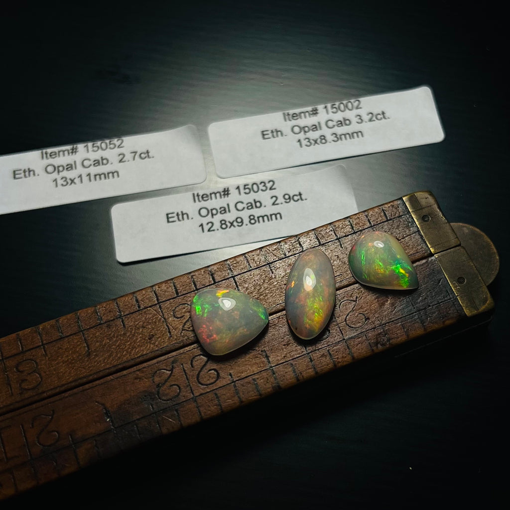 Authentic Ethiopian Mixed Opal Cabochons, set of 3 – Turquoise Moose