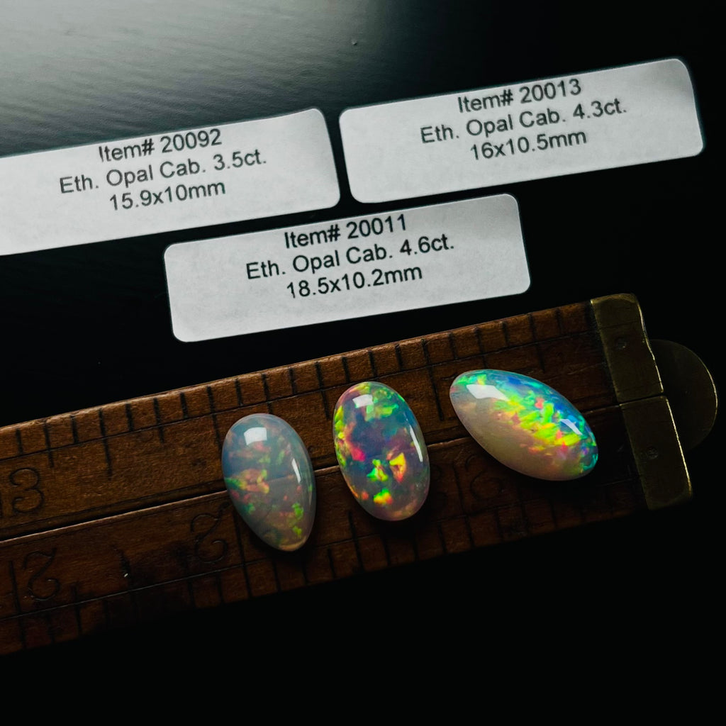 Authentic Ethiopian Mixed Opal Cabochons, set of 3 – Turquoise Moose
