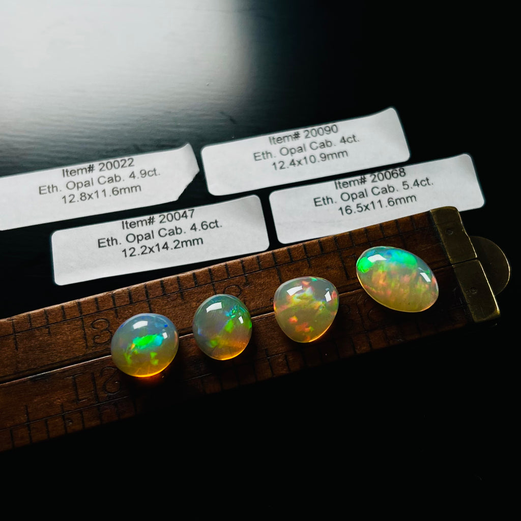 Authentic Ethiopian Mixed Opal Cabochons, set of 4 – Turquoise Moose