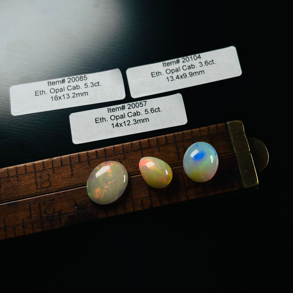 Authentic Ethiopian Mixed Opal Cabochons, set of 3 – Turquoise Moose