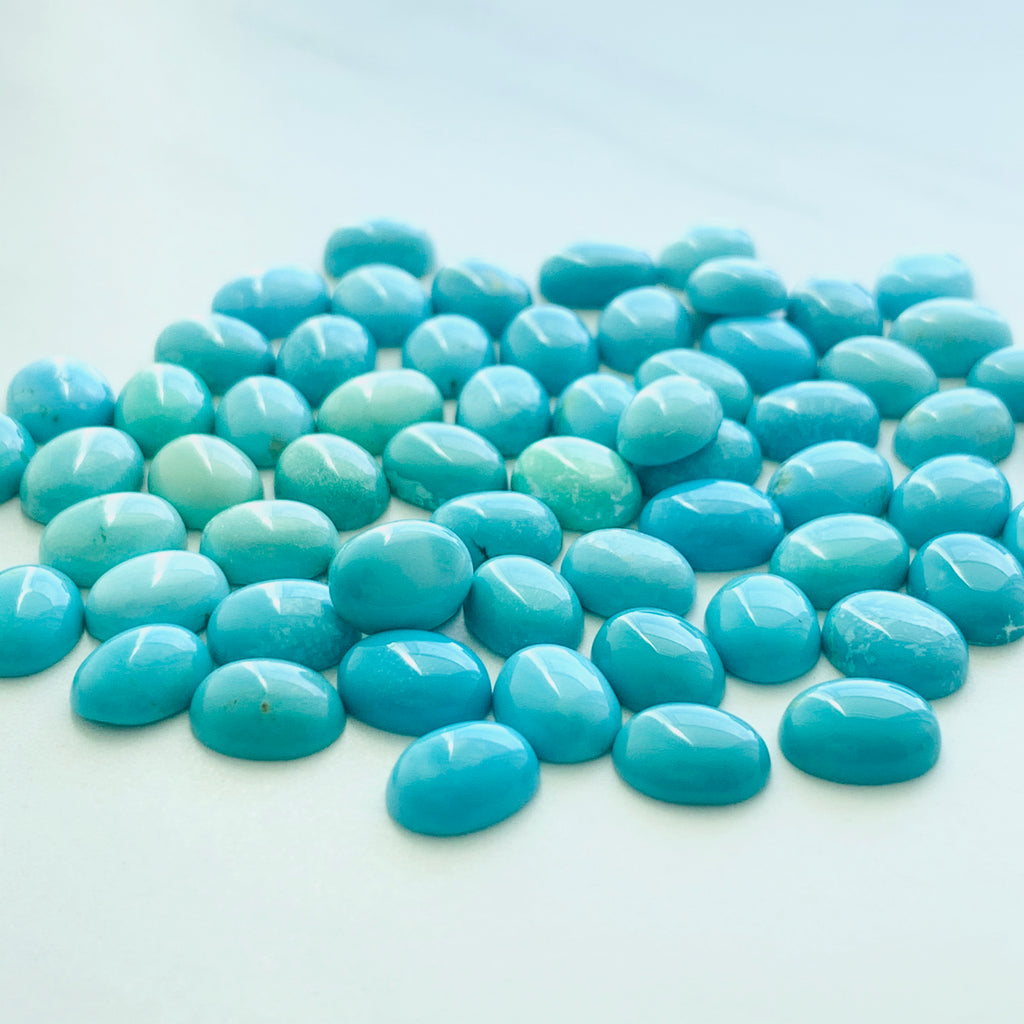 7x9 mm Oval Carico Lake, Set of 2 – Turquoise Moose