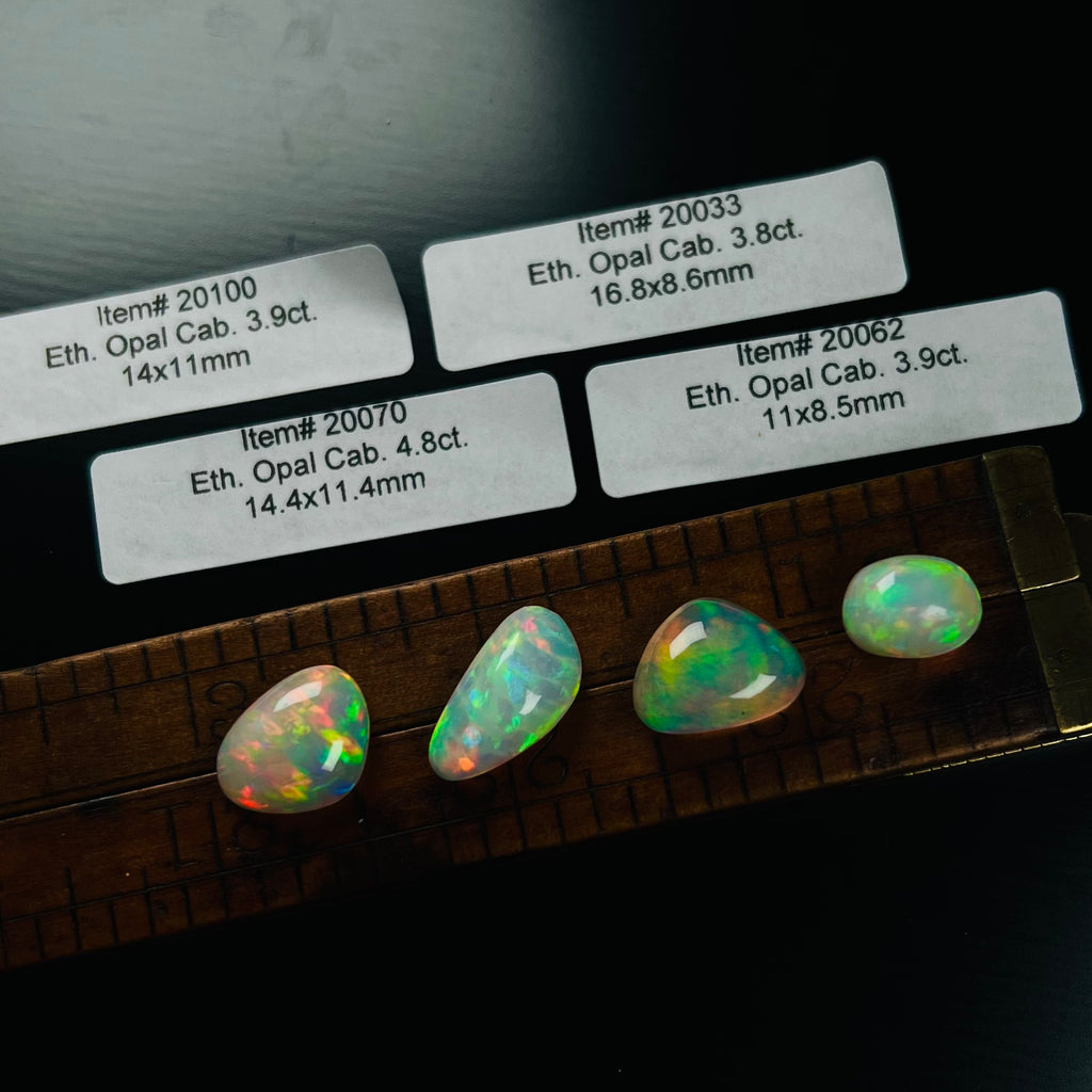 Authentic Ethiopian Mixed Opal Cabochons, set of 4 – Turquoise Moose