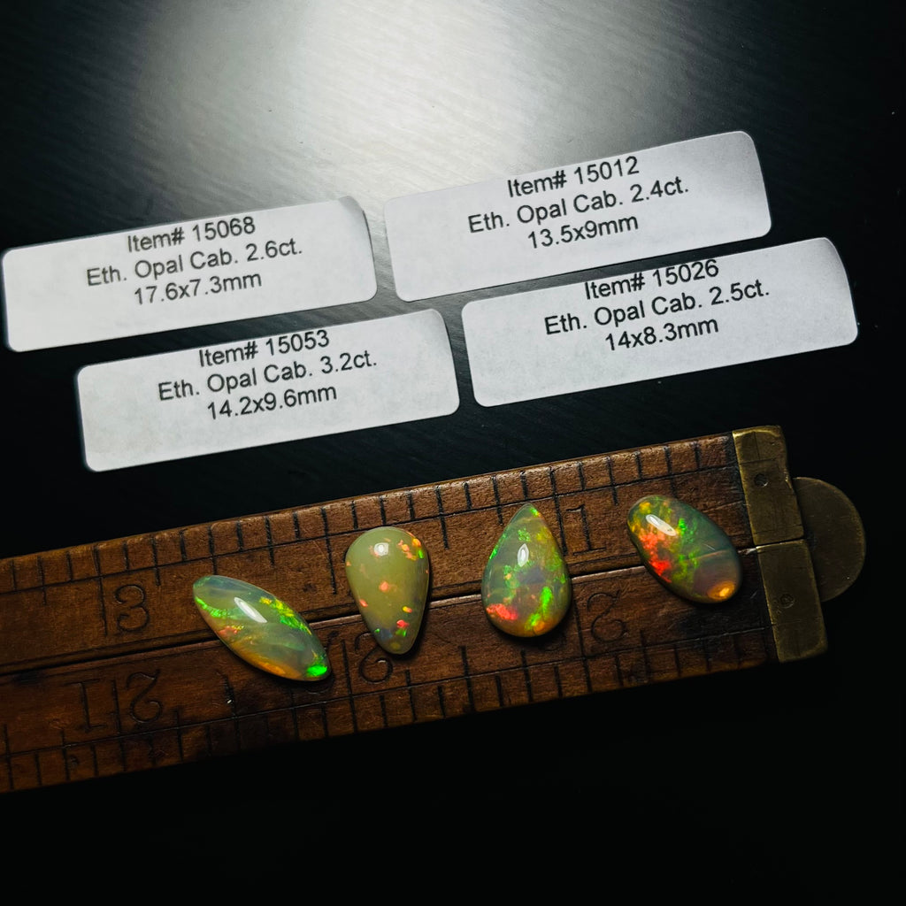 Authentic Ethiopian Mixed Opal Cabochons, set of 4 – Turquoise Moose