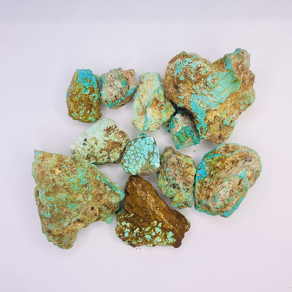 Rough Stones - Natural Number 8 Turquoise Chunks – Turquoise Moose