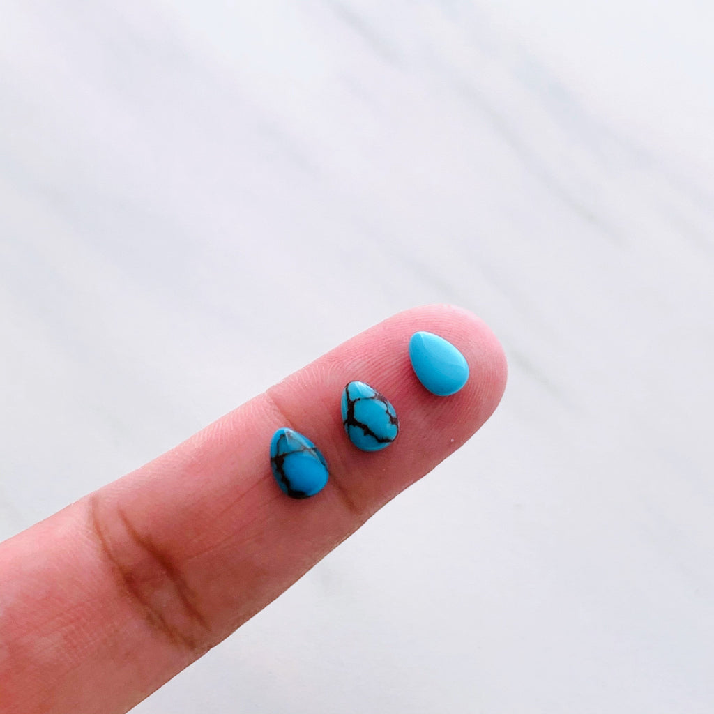 5x7mm Teardrop Prince Egyptian, Set of 4 – Turquoise Moose