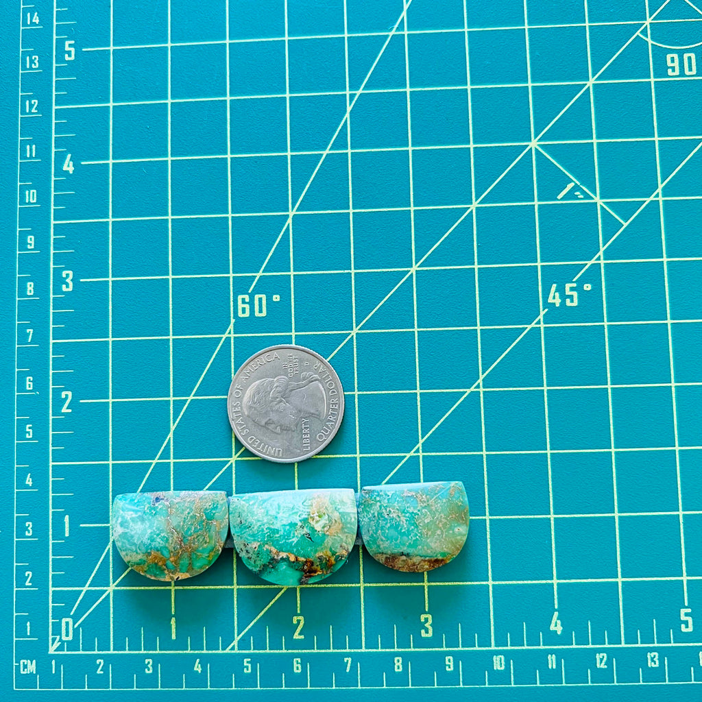 Medium Lime Green Half Moon Green Serpentine Serpentine, Set of 3 ...