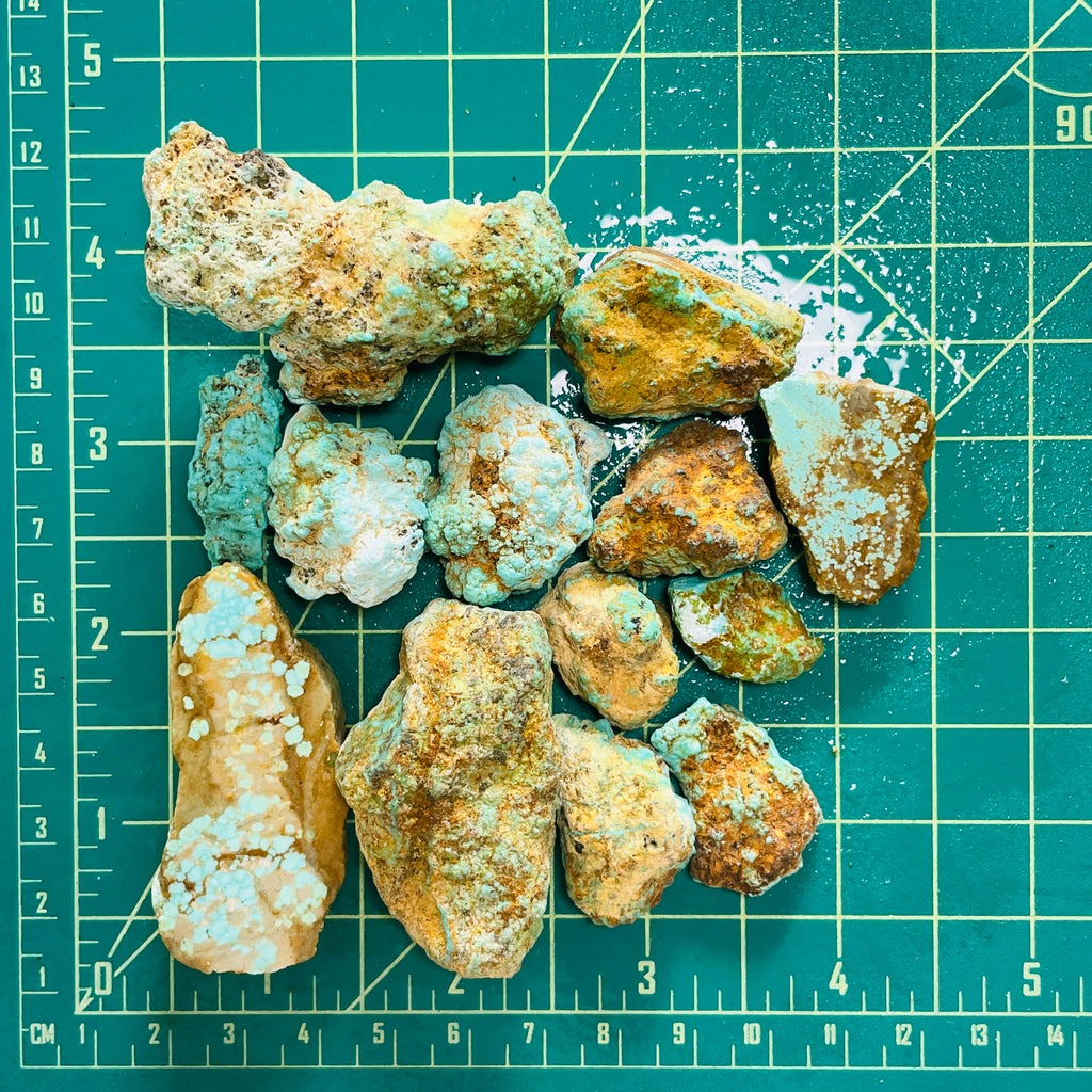 Sky Blue Rough Natural Number 8 Turquoise Chunks - Turquoise Moose