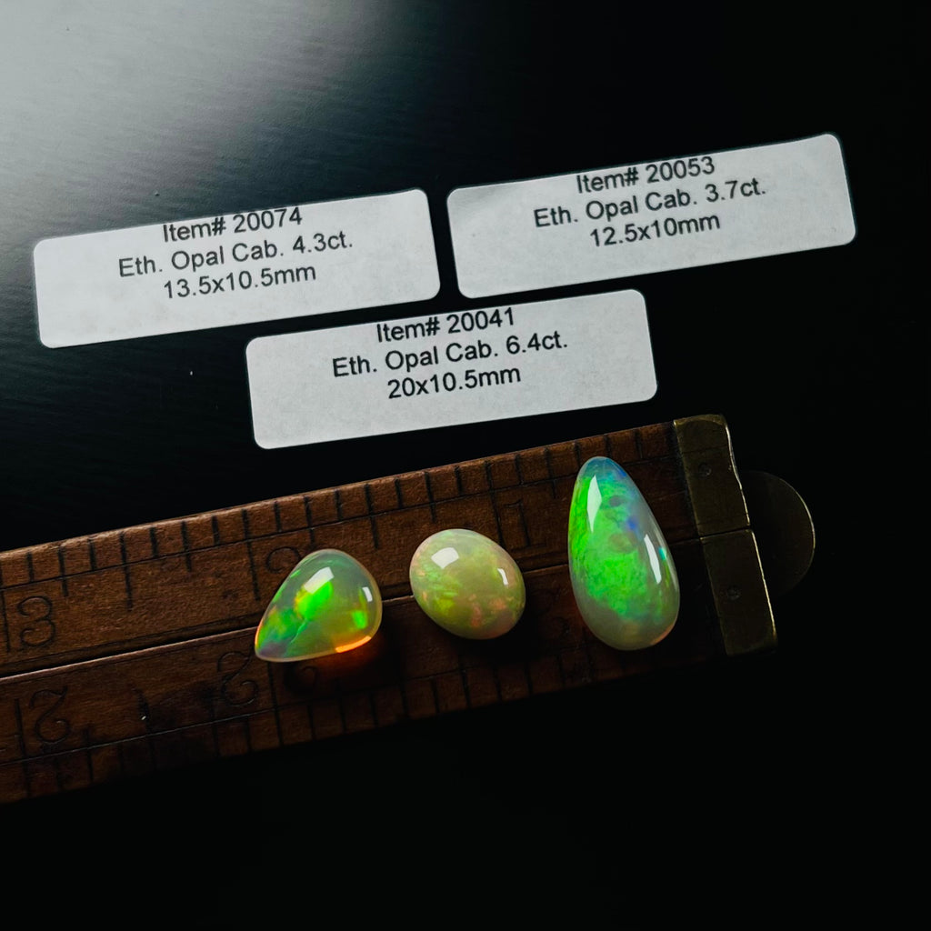 Authentic Ethiopian Mixed Opal Cabochons, set of 3 – Turquoise Moose