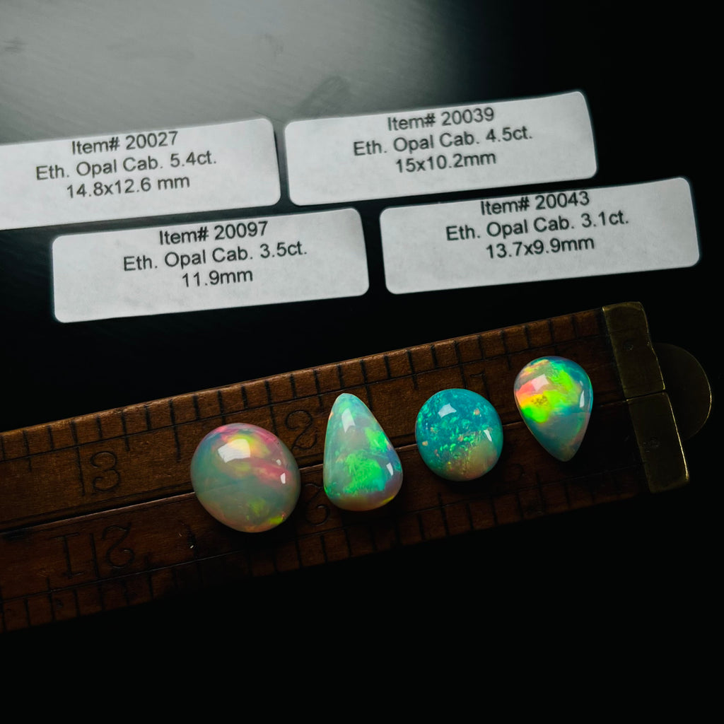 Authentic Ethiopian Mixed Opal Cabochons, set of 4 – Turquoise Moose