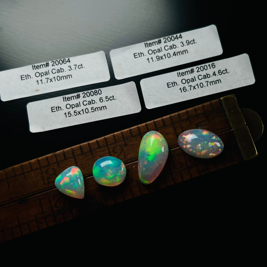 Authentic Ethiopian Mixed Opal Cabochons, set of 4 – Turquoise Moose