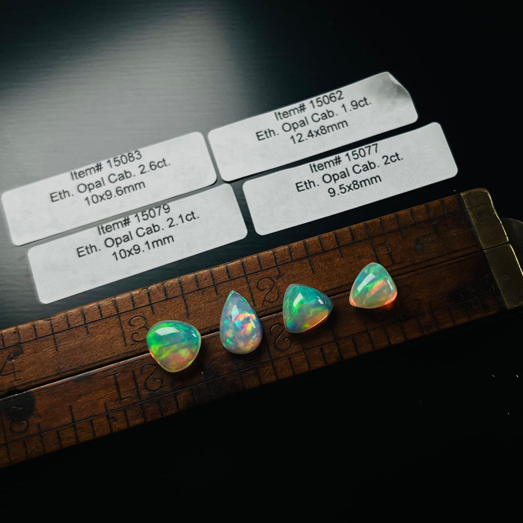 Authentic Ethiopian Mixed Opal Cabochons, set of 4 – Turquoise Moose