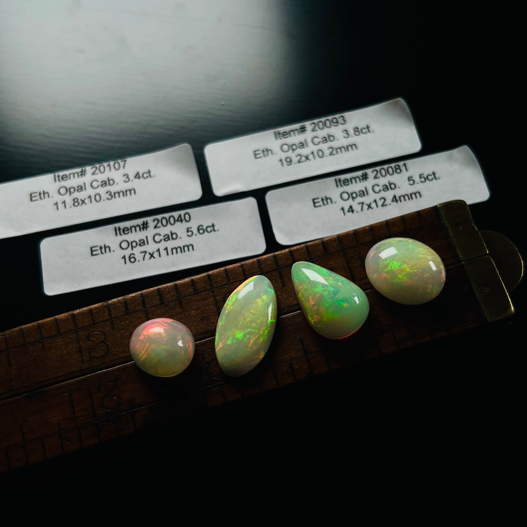 Authentic Ethiopian Mixed Opal Cabochons, set of 4 – Turquoise Moose