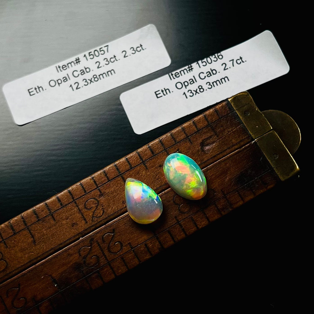 Authentic Ethiopian Mixed Opal Cabochons, set of 2 – Turquoise Moose