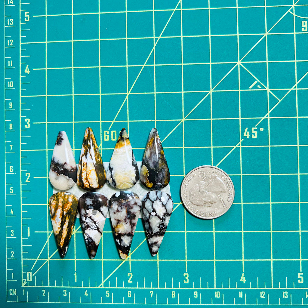 Large Royal Orange Teardrop Purple Lavender Variscite, Set of 8 ...